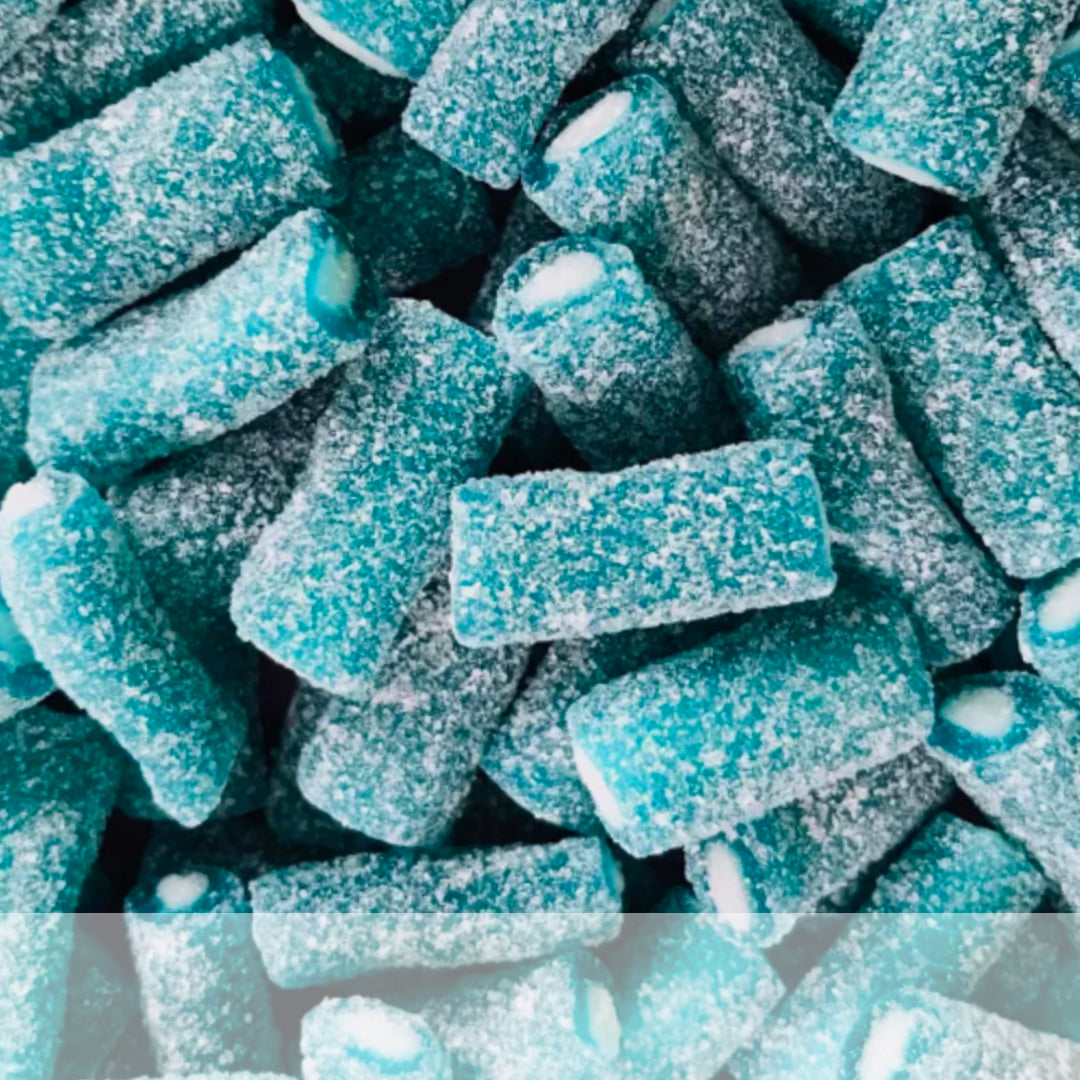 Fizzy Blue Raspberry Bites – Lollypop Lane