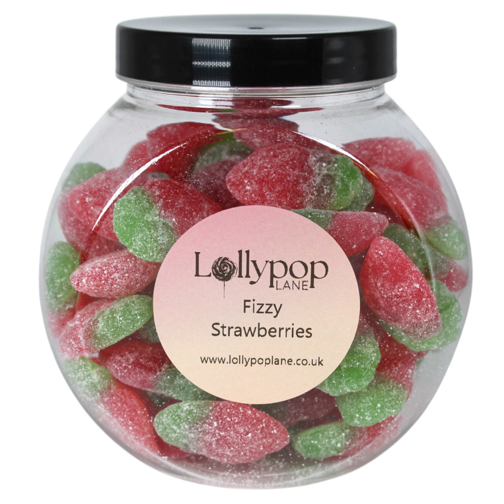 Fizzy Strawberries Mini Sweet Jar - 400g – Lollypop Lane