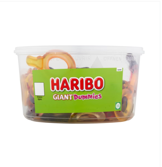 Haribo Giant Dummies Tub 816g – Lollypop Lane