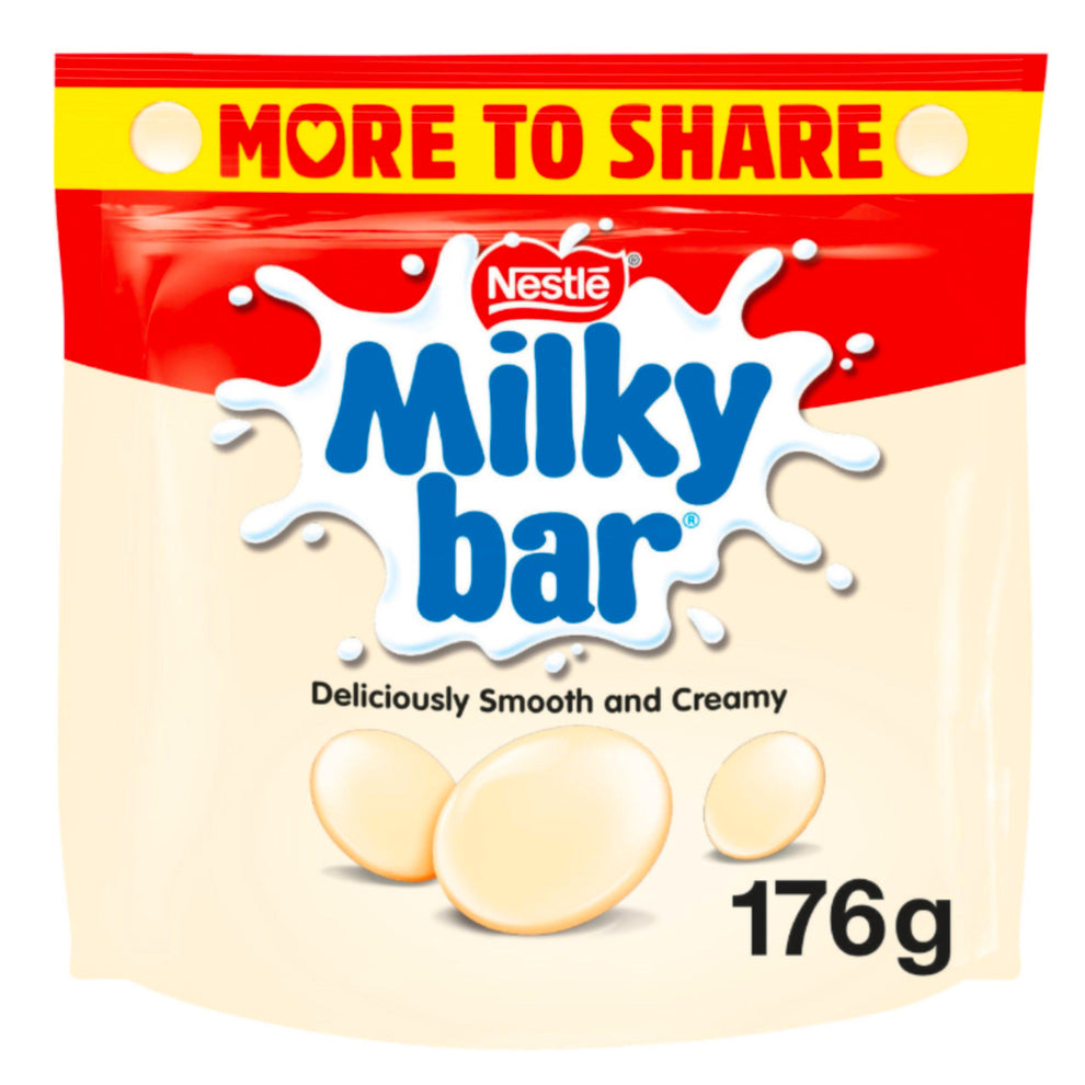 Milkybar White Chocolate Giant Buttons Bag 176g – Lollypop Lane