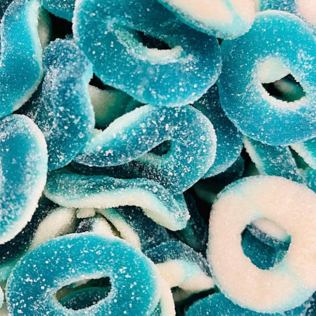 Sweetzone Sour Blue Raspberry Rings – Lollypop Lane