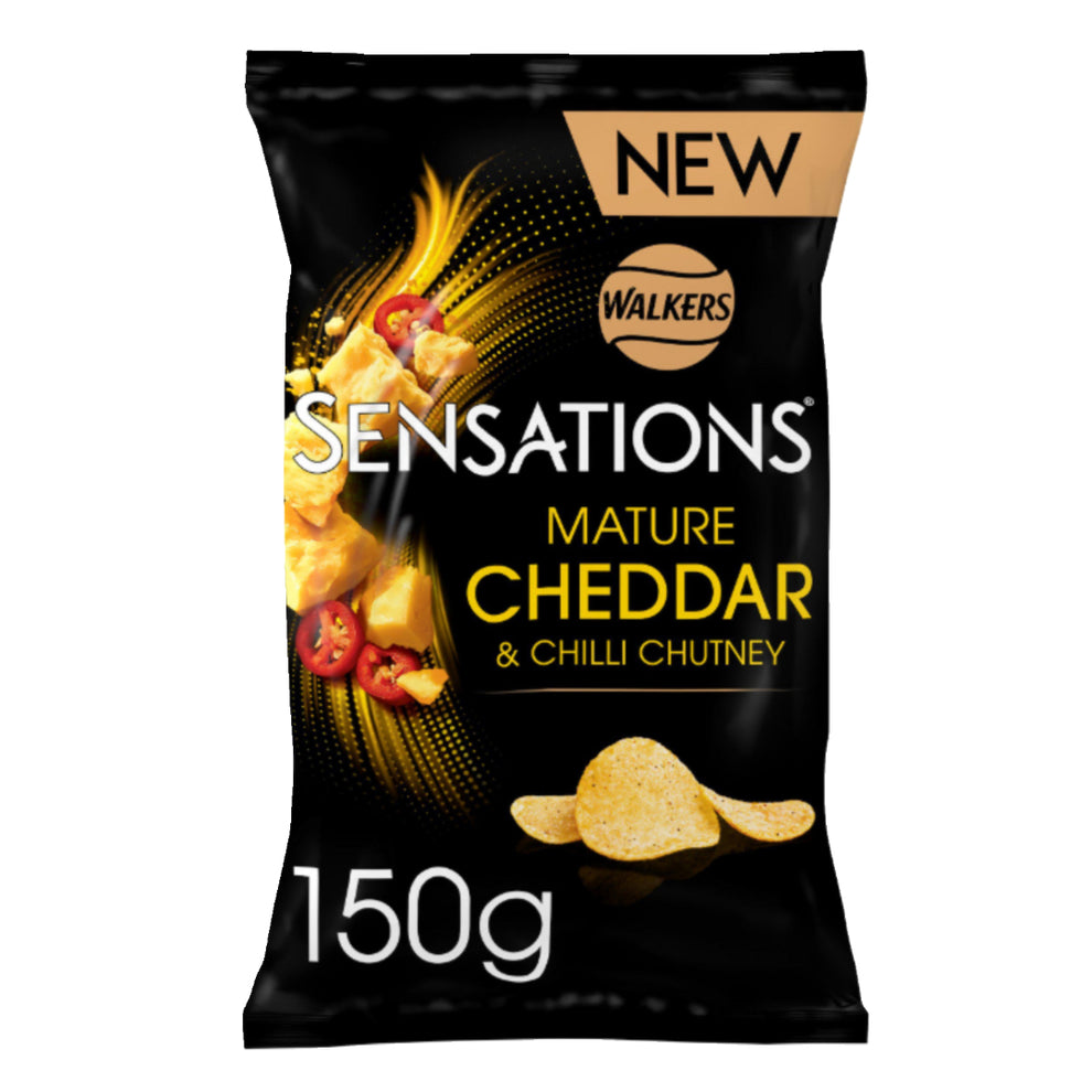 Walkers Sensations Mature Cheddar Cheese & Chilli Crisps 150g ...